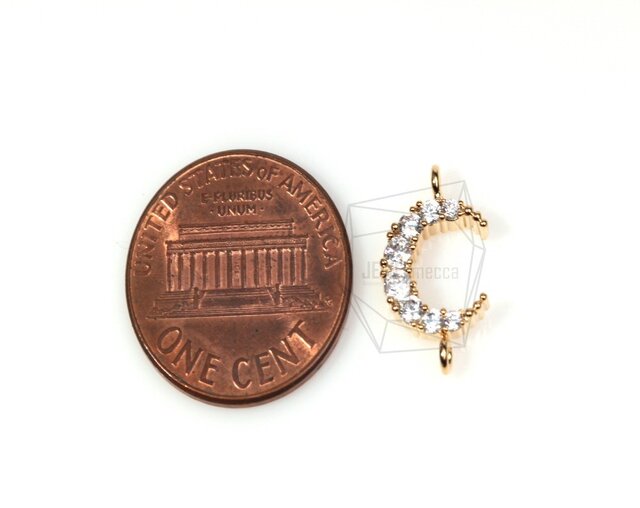 CNT-001-G【2個入り】三日月キュービックジルコニアコネクタ,Crescent Moon/9mmx 15mm | iichi 日々の暮らしを心地よくするハンドメイドやアンティークの ...