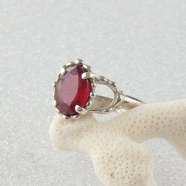 ルビーのデザインリング 12号 （再販） | *macari* | ハンドメイド通販 iichi（いいち）