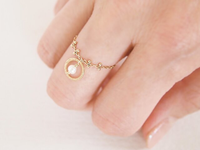 K10 Halo Moon Pearl Chainring | iichi ハンドメイド・クラフト作品・手仕事品の通販