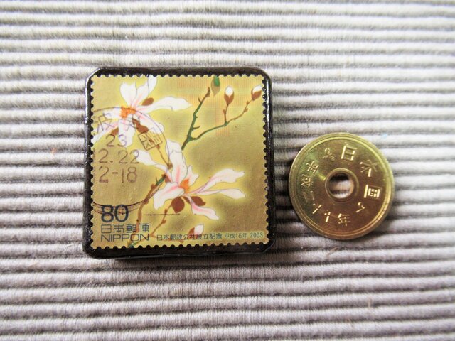 日本 切手ブローチ 1560 | iichi ハンドメイド・クラフト作品・手仕事品の通販