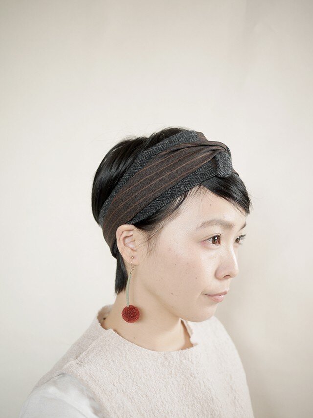 patchwork turban h (woolmix 16AW) | iichi ハンドメイド・クラフト作品・手仕事品の通販